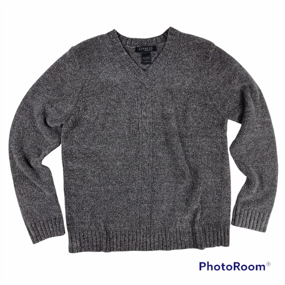 Express | Sweaters | Vintage Express Gray Sweater | Poshmark